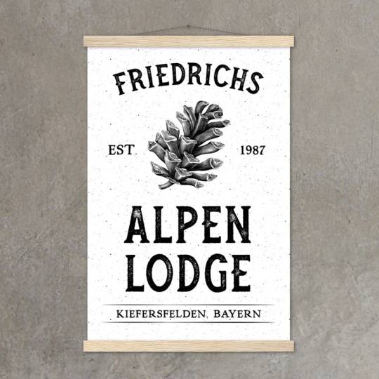 Personalisiertes Lodge Poster mit magnetischen Posterleisten | fancy gifts